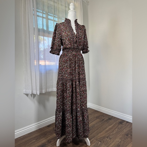 Max Studio | Dresses | Max Studio Multicolored Floral Print Smocked ...